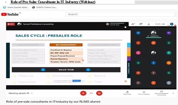 Webinar on “Role of Pre-Sales Consultants in IT Industry” – SLCS ...